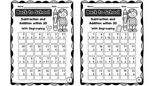 Back to School Math | Addition and Subtraction Within 20 With Regrouping