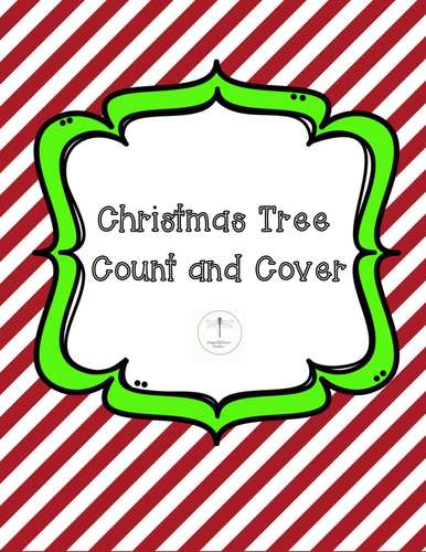 Christmas Tree Count and Cover by DragonflyTeacher Creations | TPT