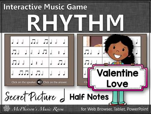 Valentine's Day Music Interactive Rhythm Game Half Notes Secret Picture ...