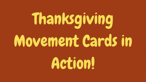 Thanksgiving Movement Cards for Preschool to Grade 2 (34 Printable ...