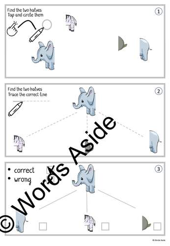 Brain Task Cards Preschool Autism SpEd Half by Words Aside | TPT