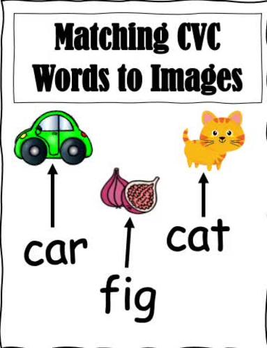 Recognising matching and reading CVC words (back to school) by Diverse ...