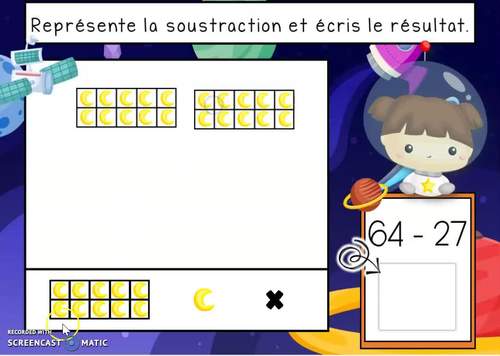 Soustraction de nombres à 2 chiffres avec échange Boom Cards by Madame ...