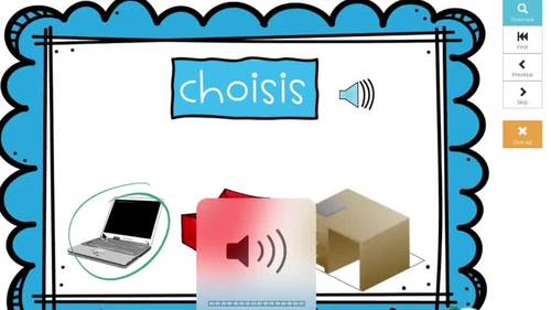 French Prepositions Bedroom Furniture BOOM CARDS Ma Chambre avec audio ...