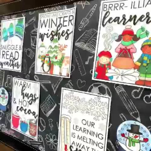 Spring Fall Winter Positive Affirmations Posters October Fall Bulletin ...