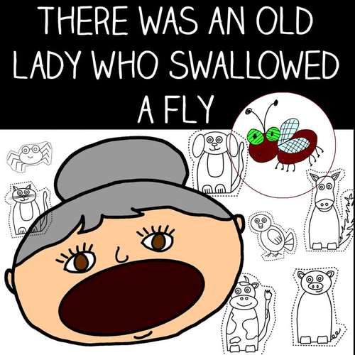There Was an Old Lady Who Swallowed a Fly Story Retelling Puppet Kit