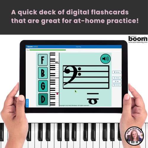 Ledger Line Note Names BOOM™ Cards Digital Flash Cards with Piano Keys ...