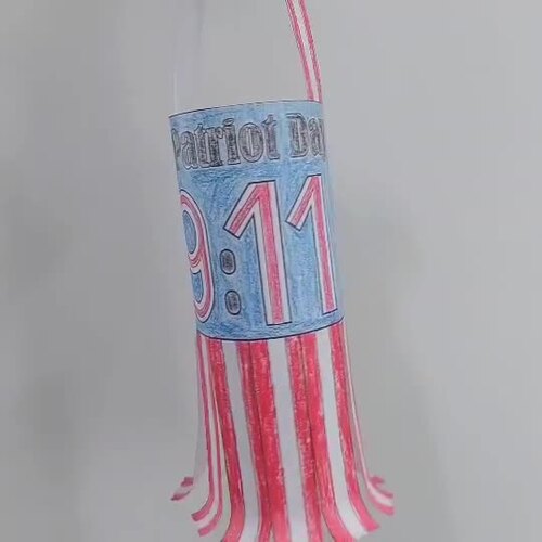 Patriot Day Flag Craft Windsock September 11th,USA Coloring Art Project ...