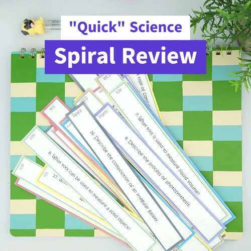 Science "Quick Spiral Review" Questions -Bell Ringer, Writing Prompts ...