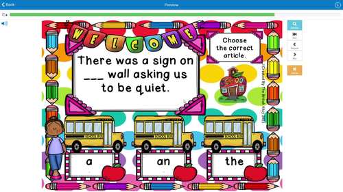 Back To School Articles A AN THE Boom™ Cards Digital Activity | TPT