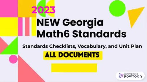 NEW! Georgia 6th Grade Math Standards 2023 Posters, Checklists ...