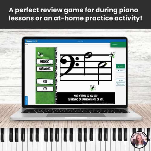 Harmonic and Melodic 4ths and 5ths on the Staff BOOM™ Cards Intervals ...