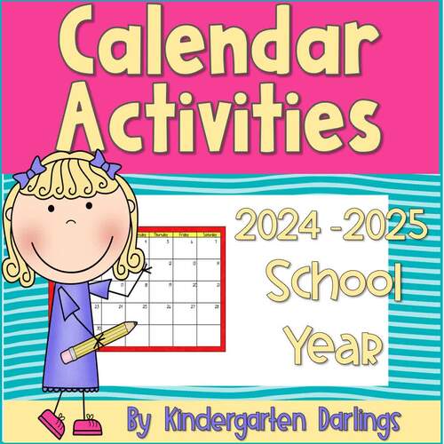 Calendar Printable Activities and Emergent Readers for Kindergarten 2024-25