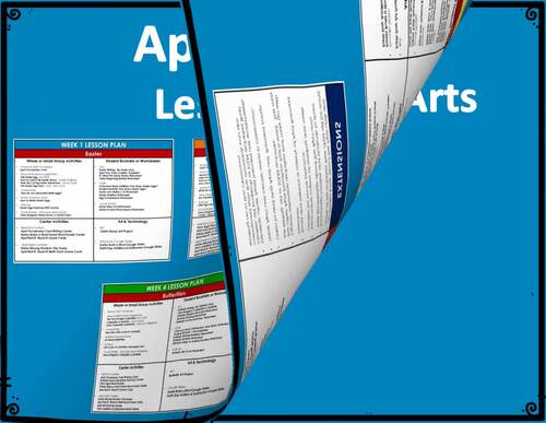 First Grade April Cross-Curricular Unit With Assessments & Worksheets