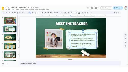 WELCOME TO OUR CLASS Google Slides | DIGITAL Back to School Activity ...
