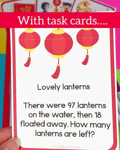 Addition & Subtraction Word Problems Within 100 Story Problems Lunar ...