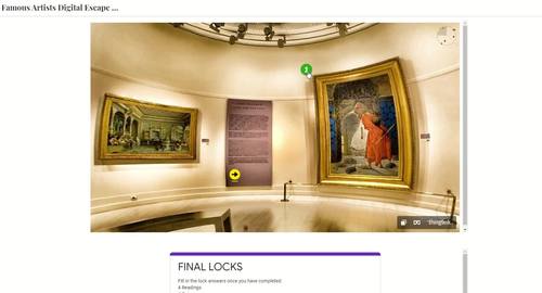 Famous Artists DIGITAL ESCAPE ROOM for Google Drive® | Van Gogh | da Vinci