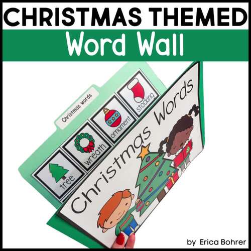 Christmas Words with Pictures | Christmas Word Wall for ENL and Primary