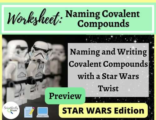 Star Wars Edition-Naming Covalent Compounds WS (Print and Digital)