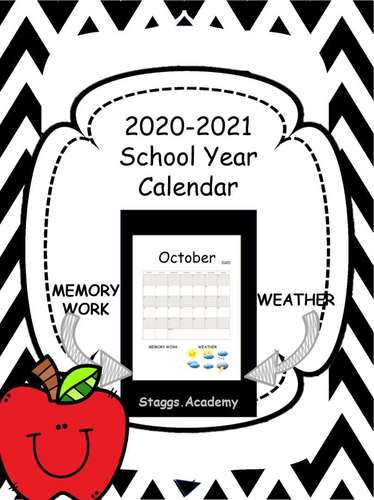 Monthly Calendars | Full Year Calendar Set | Homework Folder by Staggs ...