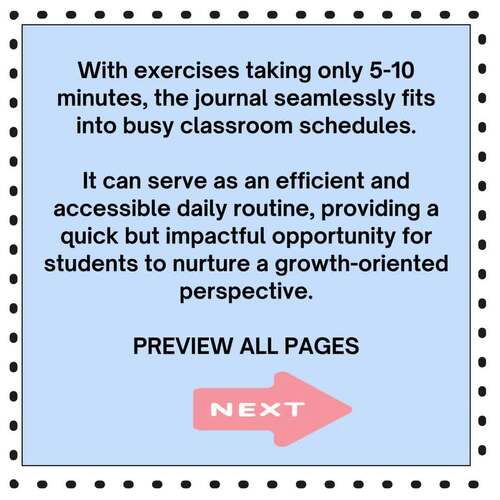 Growth Mindset Journal | 10 Day Printable Packet by ELA Excitement