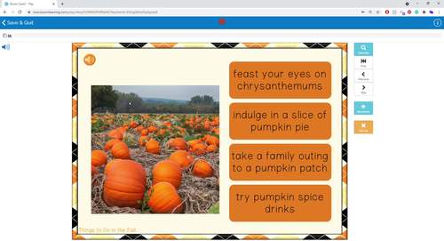 Fall Vocabulary for Autumn Activities BOOM CARDS #3 by Rike Neville