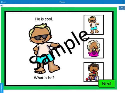 Open-Ended Task Cards Summer Adjectives BOOM Cards for Speech Language ...