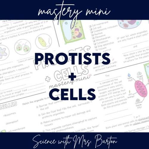 Mastery Mini - Protists and Cells by Science with Mrs Barton | TPT