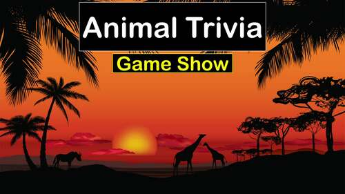 Animal Trivia Game Show - No Prep Editable Digital PPT Game | TPT