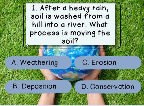 5th Grade Earth Systems, Resources, Landform, Vocab Science Game | 45 ...