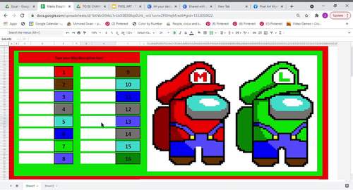 Mash up Editable Pixel Art Mystery Reveal Template by Juliane Hodkinson