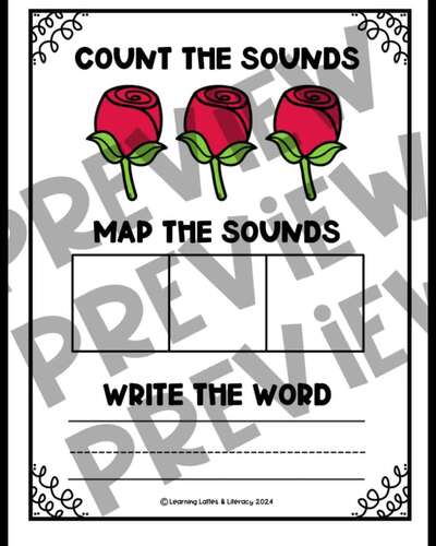 Word Mapping Mats Orthographic Sound Mapping SOR Valentine Centers ...