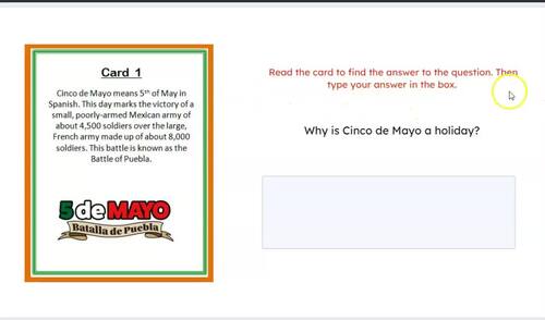 Cinco de Mayo Activity Scavenger Hunt with Easel Option by CarolJ Creations