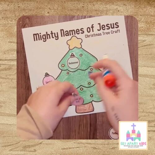 Names of Jesus Christmas Tree Craft | Winter Christian Activity ...