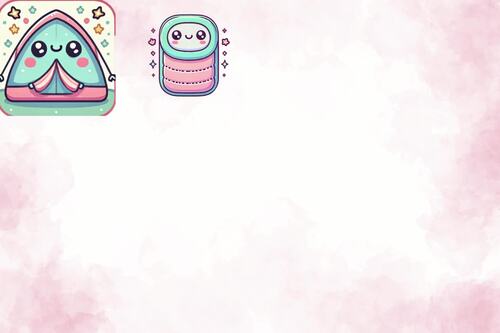 Kawaii Camping Equipment Clipart, Cute Outdoor Adventure Digital ...