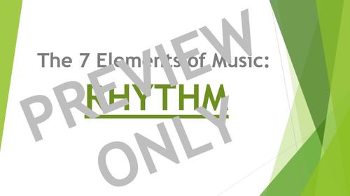The 7 Elements of Music - Introduction to Rhythm by Kreativities by Kristen