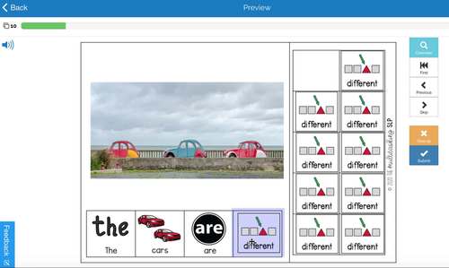 Core Word Interactive Book - DIFFERENT | AAC | BOOM CARDS™ | TPT