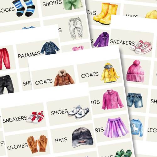 Montessori-Inspired Realistic Clothing Labels for Children | Closet ...
