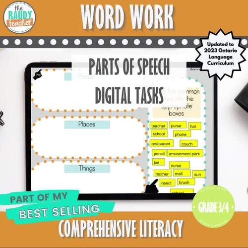 Gr 3/4 | Parts of Speech Digital | New Ontario Language Curriculum 2023