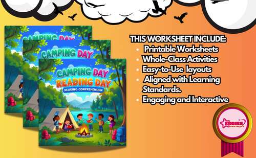 Summer Camping Day Reading Comprehension Activity 2nd,3rd,4th,5th,6th ...