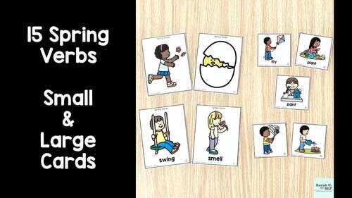 Spring Verbs Grammar Unit Activities with Past Present & Future Tenses