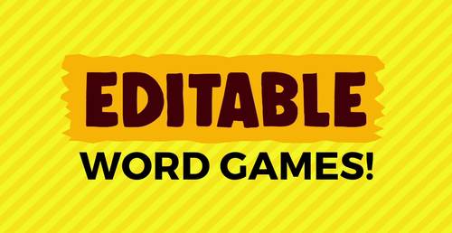 5 Editable Word Games by Noelia Serrano - Dr Moku | TPT