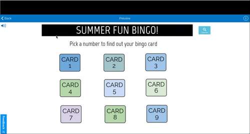 Boom Cards™ Summer Themed Bingo by Meaningful Sped Teaching | TPT
