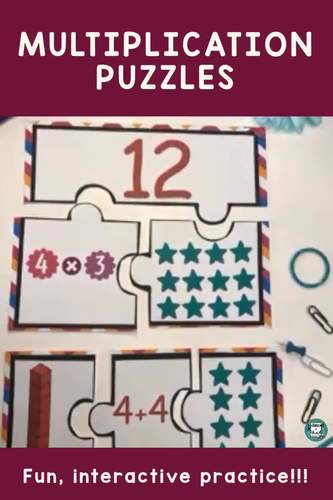 Multiplication Games Fours by Talented in Third | TPT