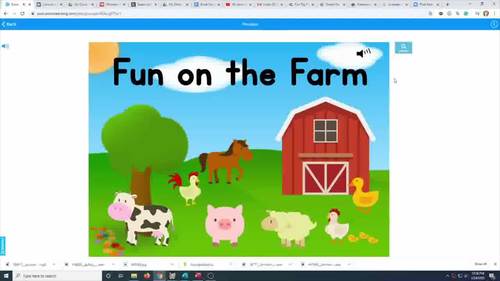 Fun on the Farm Preschool BoomCards - Music, Letters Distance Learning