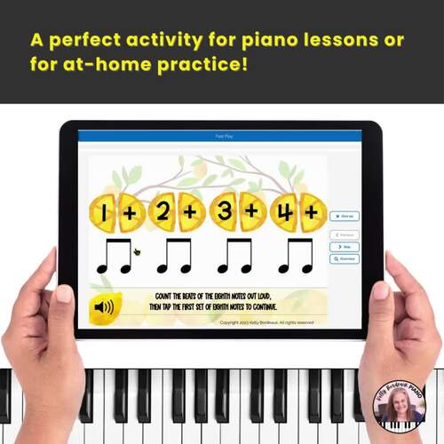 Counting Quarter Note and Eighth Note Rhythms BOOM™ Cards Digital Activity