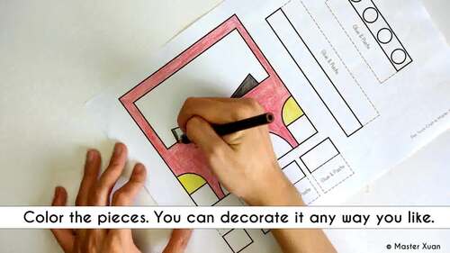 Printable Fire Truck Craft Template, 2D Shape Craft For Fire Safety ...