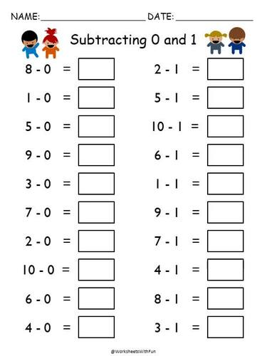 Addition & Subtraction, Math Facts Worksheets, Kindergarten Morning ...