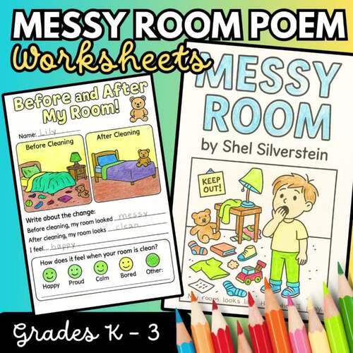 Messy Room Poem Activities | Shel Silverstein Poetry Lessons | Reading K-4