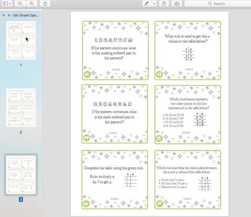 5th Grade Operations and Algebraic Thinking Task Cards | Common Core
